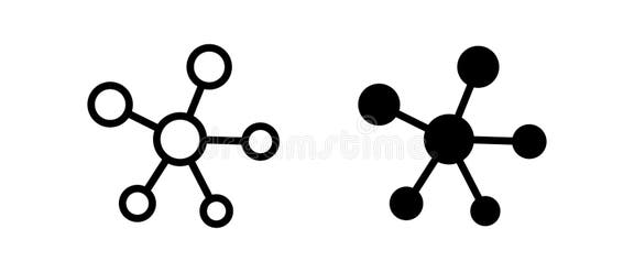 Molecule Vector Icon Set. Atom Connection Symbol Stock Vector ...