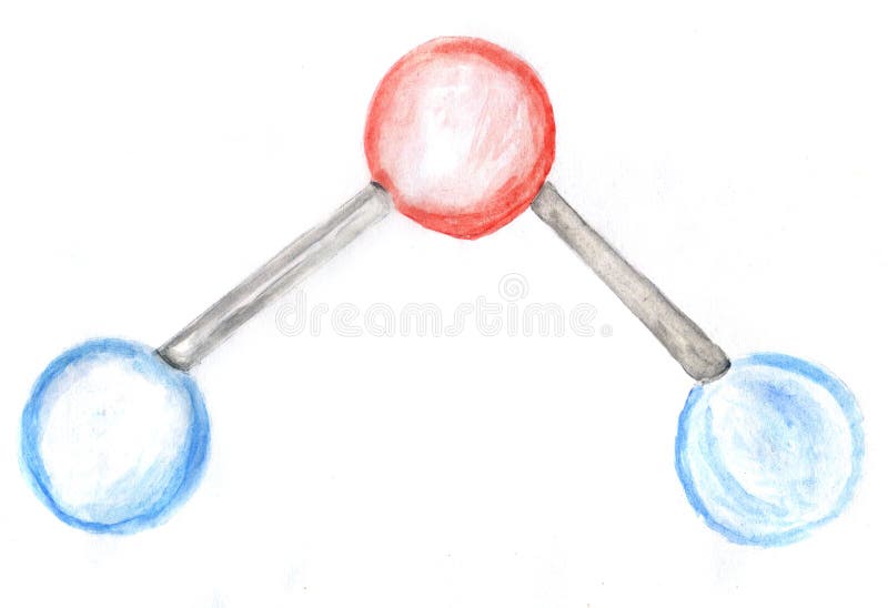Molecule of water art stock illustration. Illustration of graphic ...