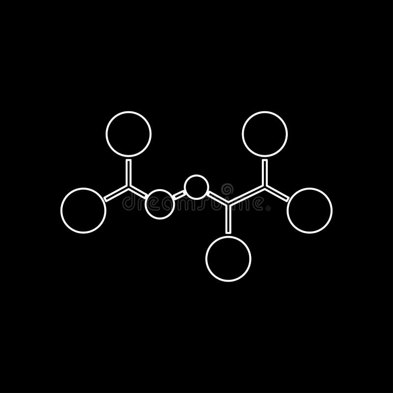 Molecule White Color Icon . Stock Vector - Illustration of white ...