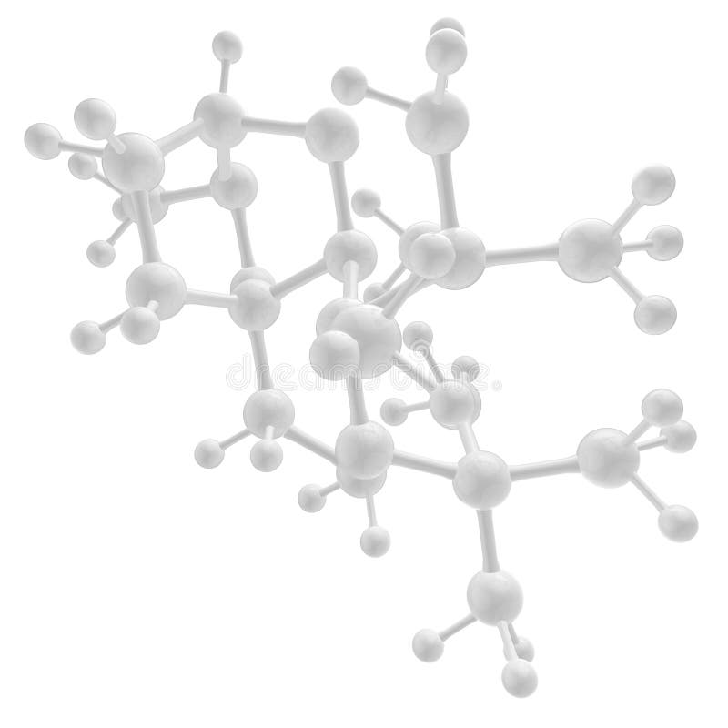 Molecule white 3d on white stock illustration. Illustration of molecule ...