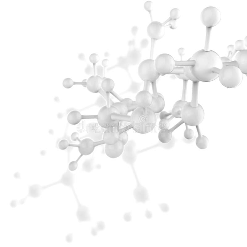 Molecule white 3d on white stock illustration. Illustration of molecule ...