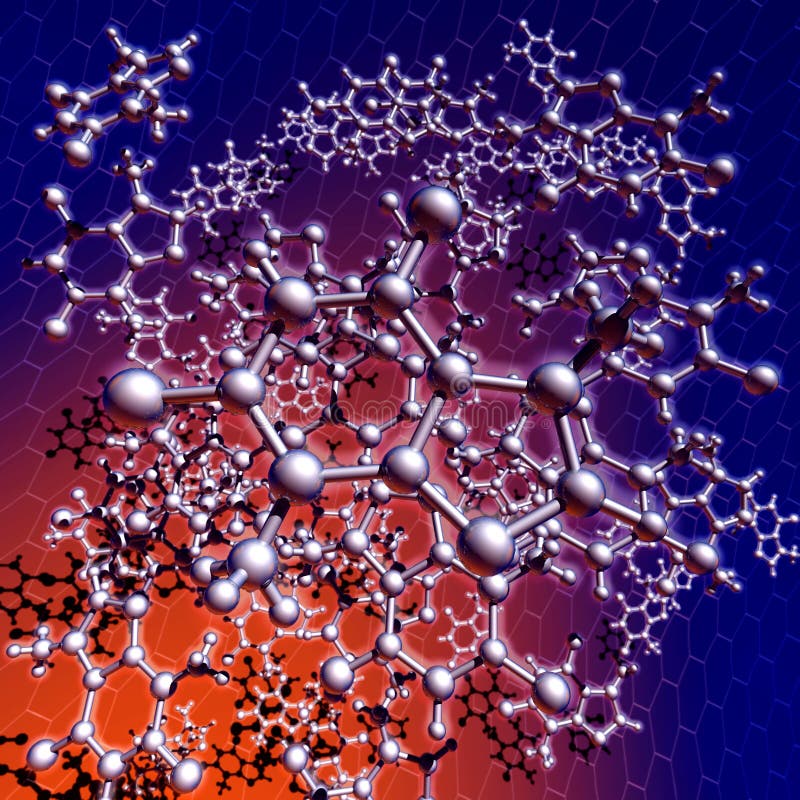 Molecules stock illustration. Illustration of chemistry - 18772419