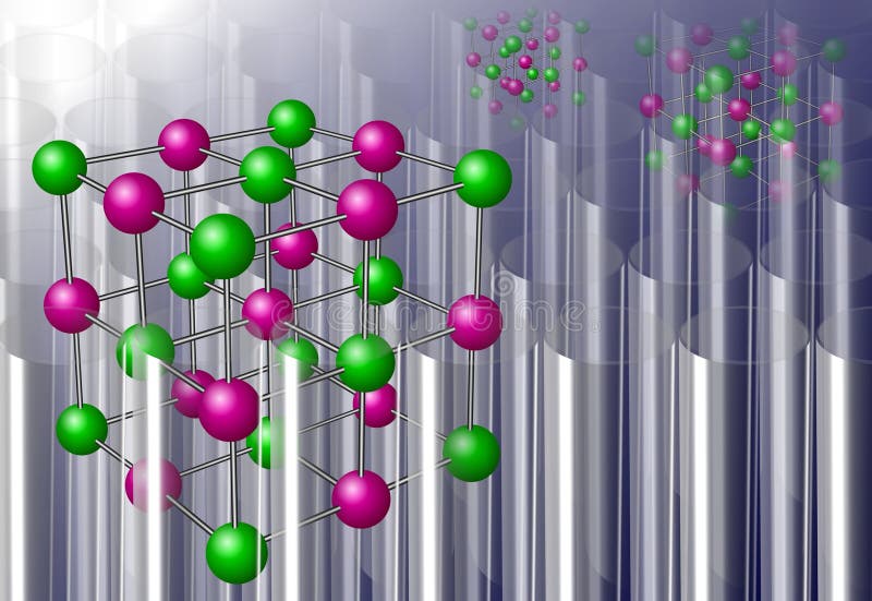 Beryllium hydride molecule stock illustration. Illustration of ...