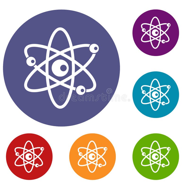 Atom Icons. Vector Illustration Stock Illustration - Illustration of ...