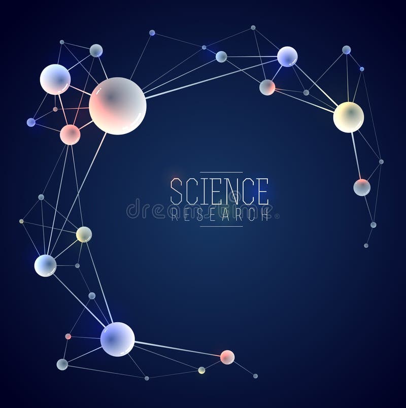 Molecules and Atoms Vector Abstract Background, Science Chemistry and ...