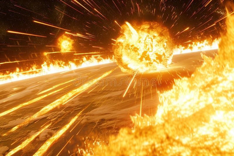 Molecular Collision Energy Explosion Stock Illustration - Illustration ...