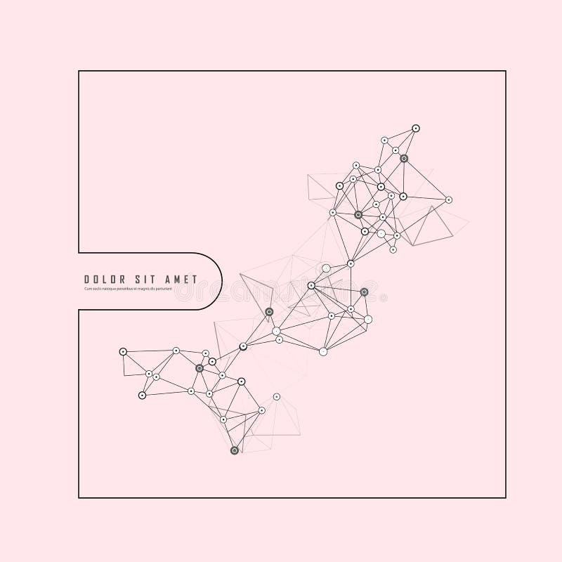 Molecules Connection Semi Flat Color Vector Object Stock Vector