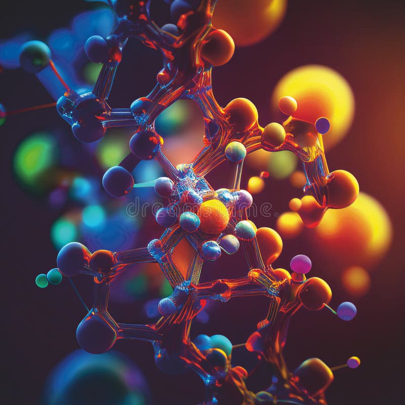Molecules 3d Illustration Photo Realistic Stock Illustration ...