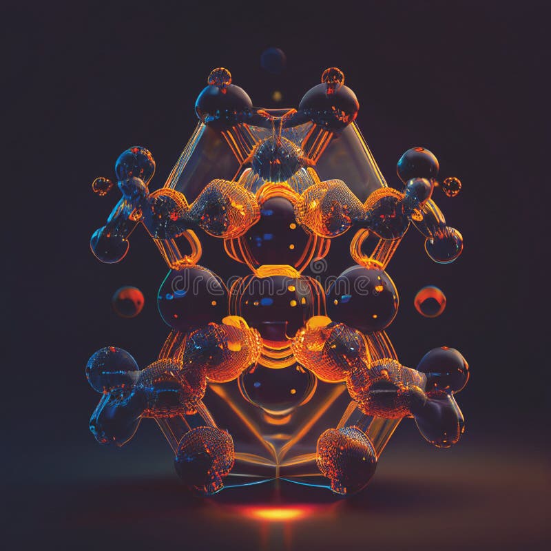 Molecules 3d Illustration Photo Realistic Stock Illustration ...