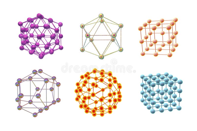 Molecules of Different Shapes Stock Illustration - Illustration of ...
