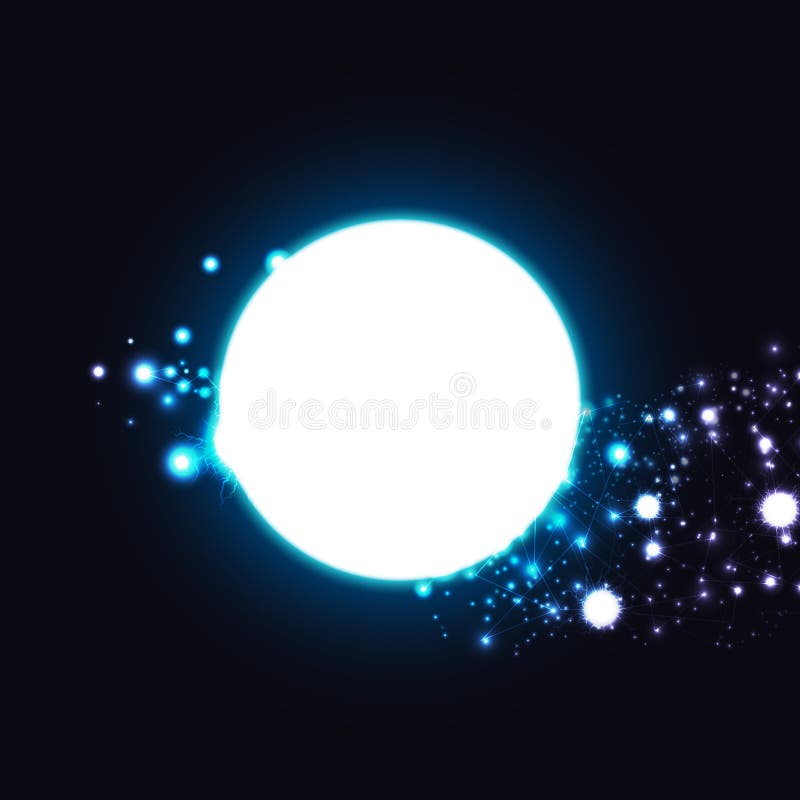 Lightning Molecules - 3d Structure Visualization Stock Illustration ...