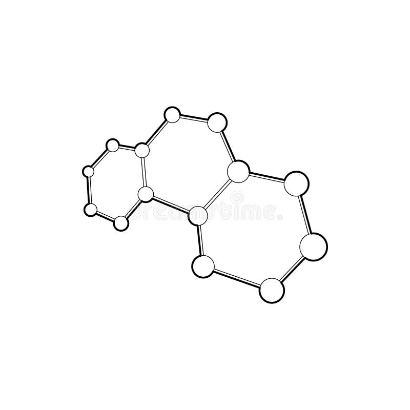 Molecules Icon, Outline Style Stock Vector - Illustration of biology ...