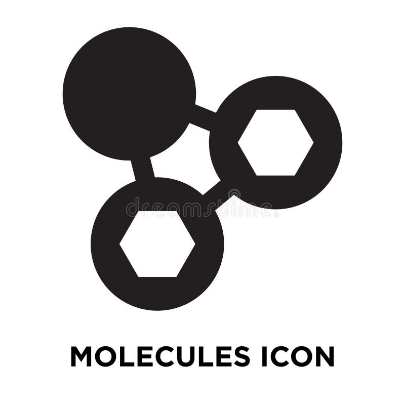 Molecules Concept Vector Linear Icon Isolated on Transparent Background ...