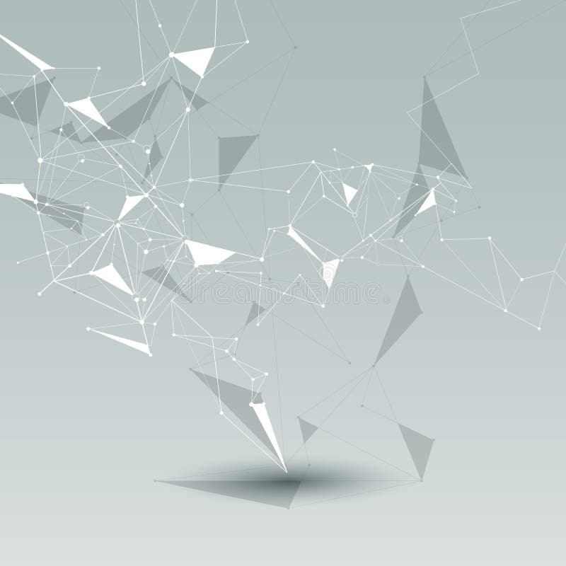 Molecules with Line, Node, Geometric, Low Poly, Polygon and Triangle ...