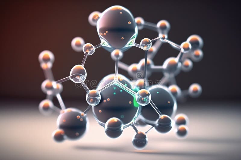 Molecules, Neurons Abstract Background. Liquid Molecules Under a ...