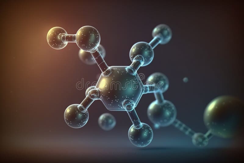 Molecules, Neurons Abstract Background. Liquid Molecules Under a ...