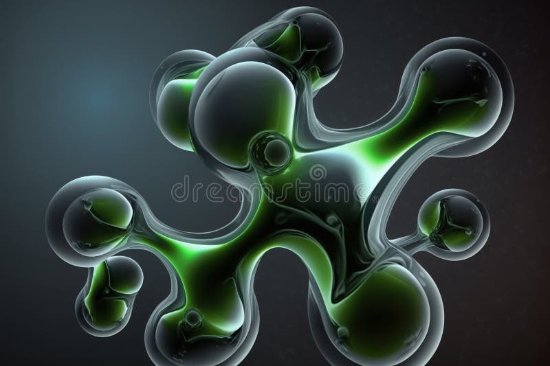 Molecules, Neurons Abstract Background. Liquid Molecules Under a ...