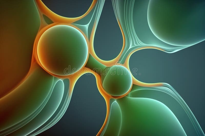 Molecules, Neurons Abstract Background. Liquid Molecules Under a ...