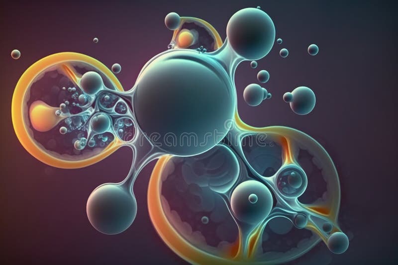 Molecules, Neurons Abstract Background. Liquid Molecules Under a ...