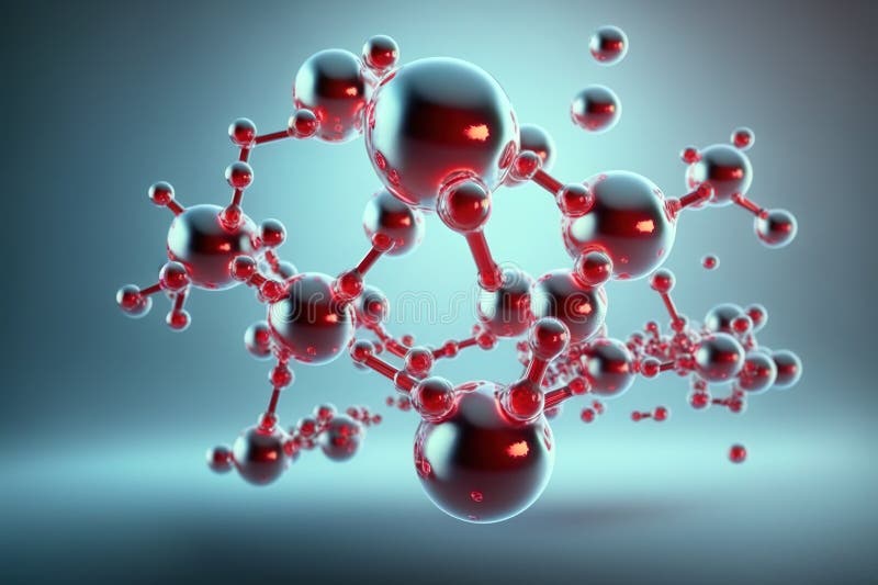 Molecules, Neurons Abstract Background. Liquid Molecules Under a ...