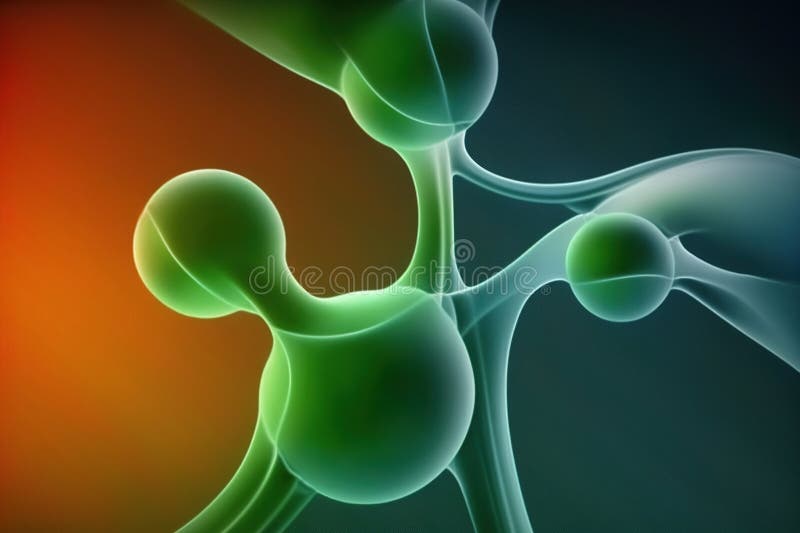 Molecules, Neurons Abstract Background. Liquid Molecules Under a ...