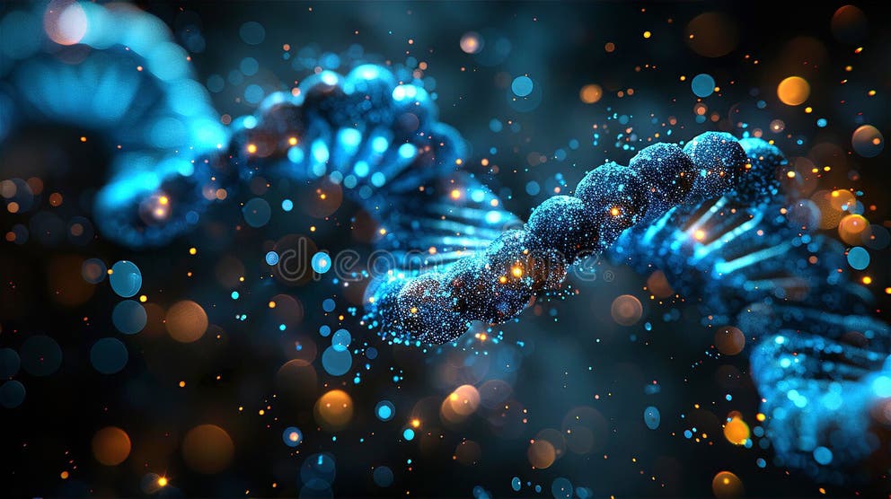 Molecules Nucleotides, DNA Chain 3d Visualisation, since and Medicate ...