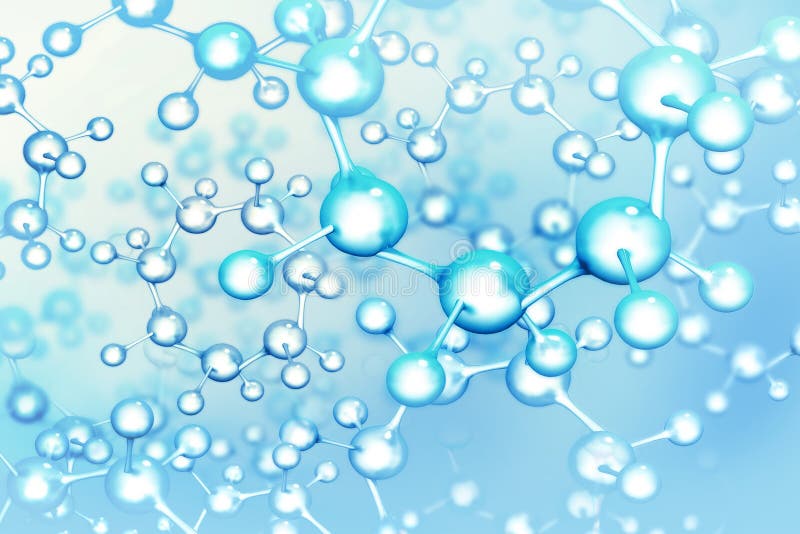Molecules on Scientific Background Stock Illustration - Illustration of ...