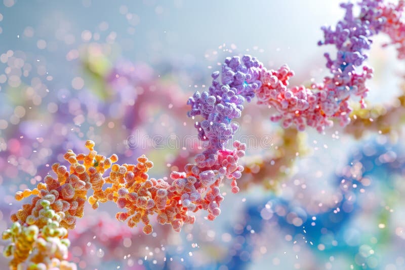 Molecules Transcribing Genetic Information from DNA. Stock Image ...