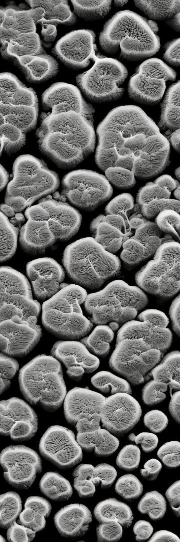 Molecules Under a Microscope Stock Illustration - Illustration of ...