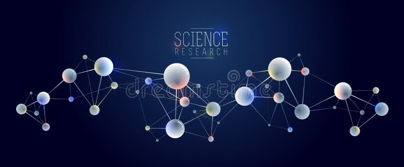 Molecules Vector Abstract Background, 3D Dimensional Science Chemistry ...