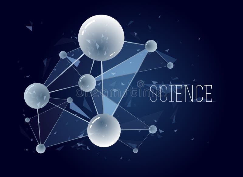 Molecules Vector Abstract Background, 3D Dimensional Science Chemistry ...