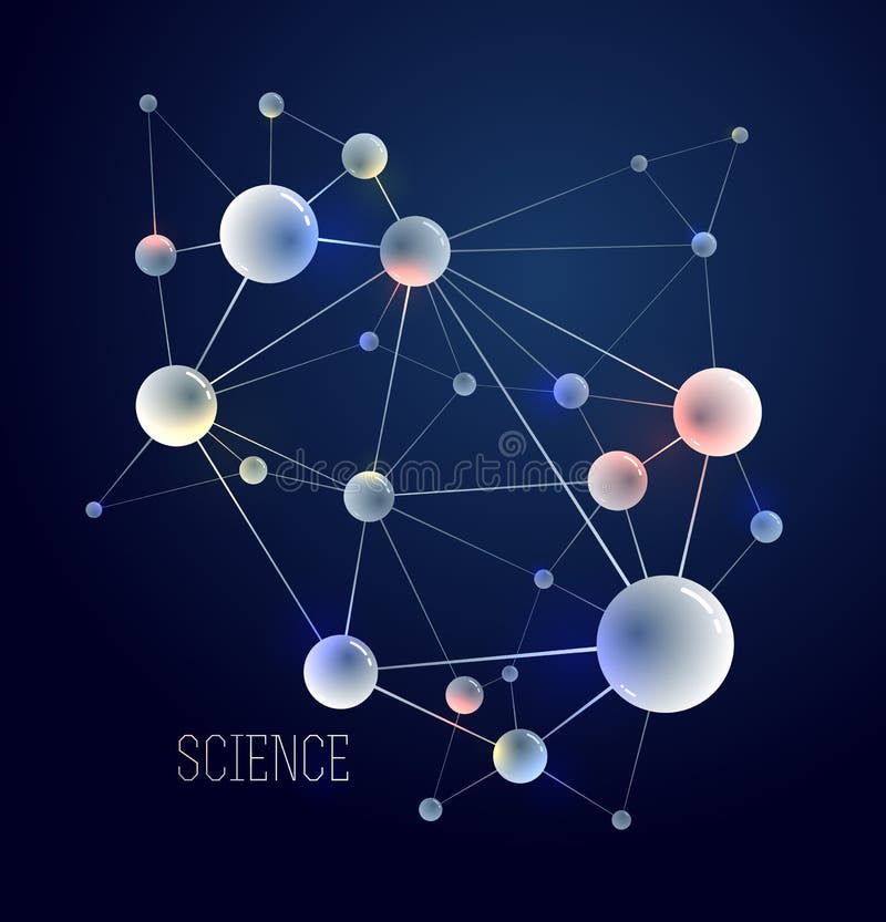 Molecules Vector Abstract Background, 3D Dimensional Science Chemistry ...