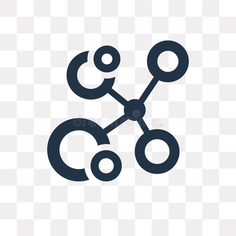 Molecules Vector Icon Isolated on Transparent Background, Molecules ...