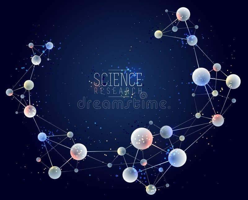Molecules Vector Illustration, Science Chemistry and Physics Theme ...
