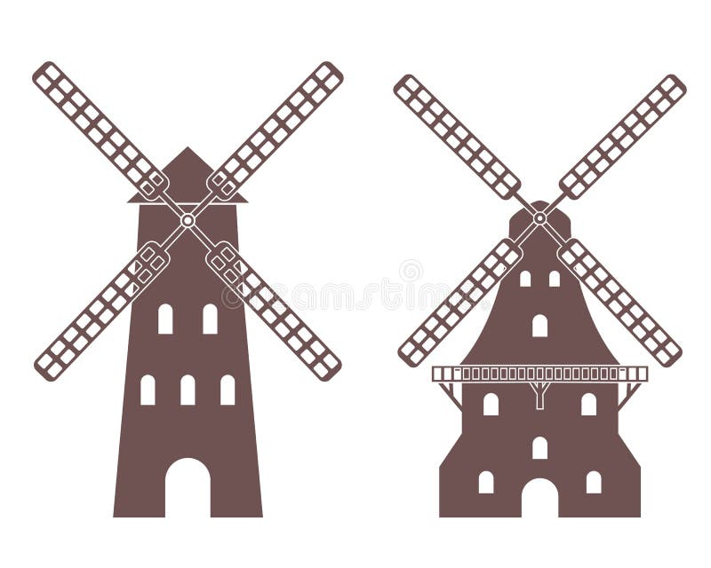 Molen vector illustratie. Illustratie bestaande uit korrel - 57646985