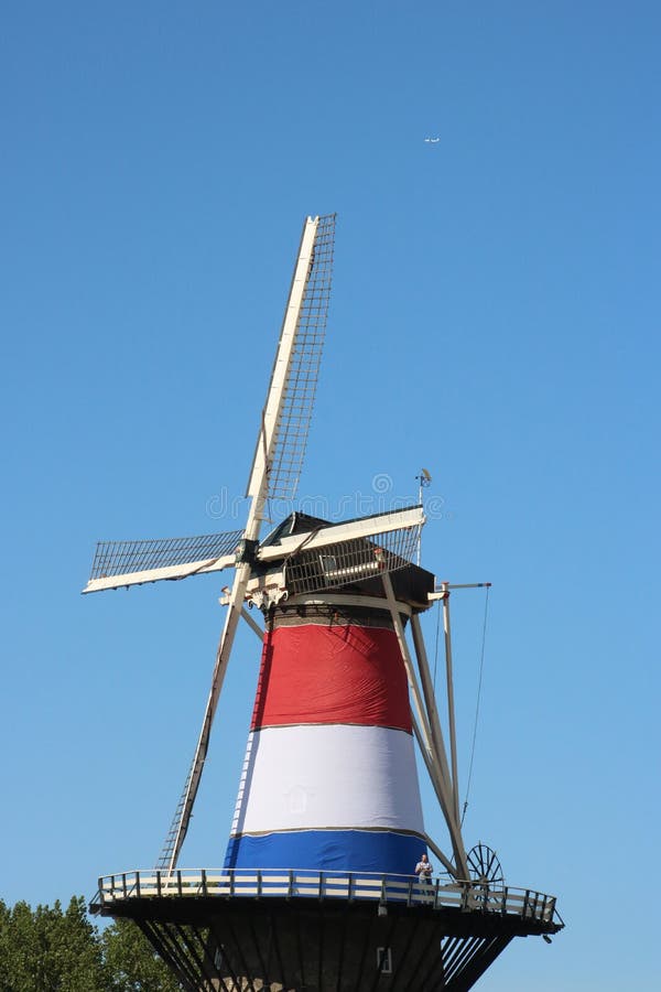 Molen De Valk Windmill in Leiden, Netherlands Editorial Photography ...