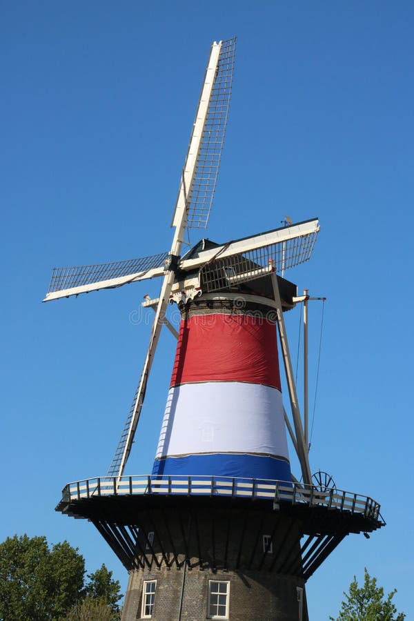 Molen De Valk Windmill in Leiden, Netherlands Editorial Photo - Image ...