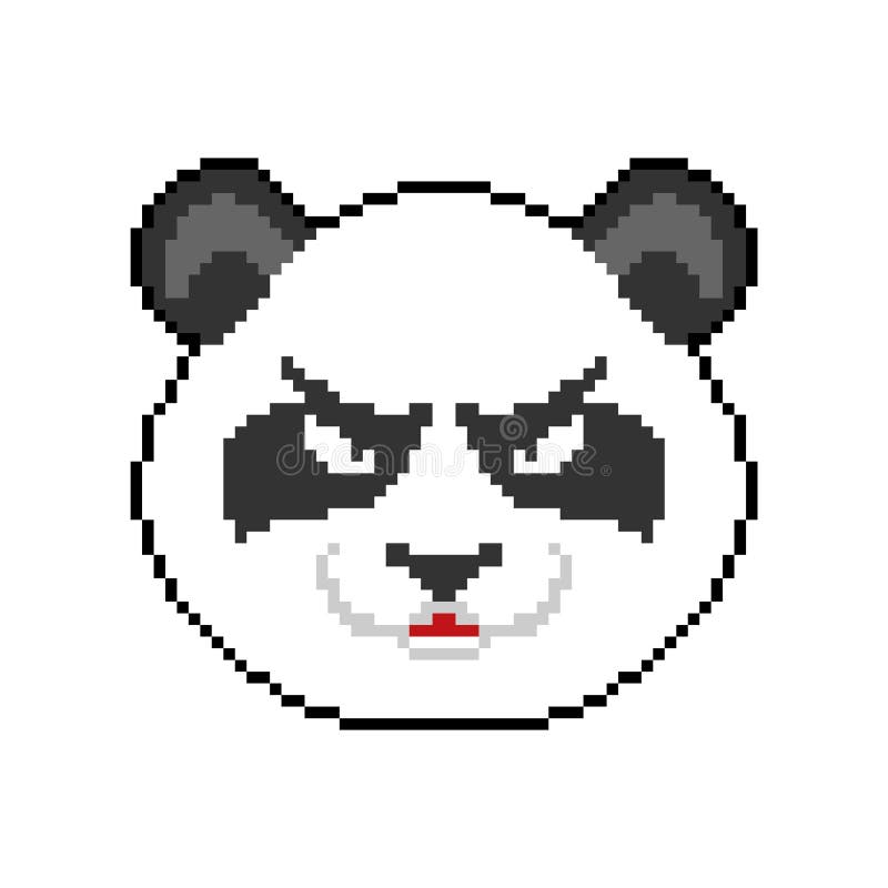 Enojado Panda Cara Conjunto. Oso Malvado. Panda Gangster Conjunto De ...