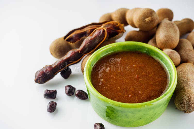 Molho De Samarind Doce E Azedo Num Fundo Branco Imagem de Stock ...