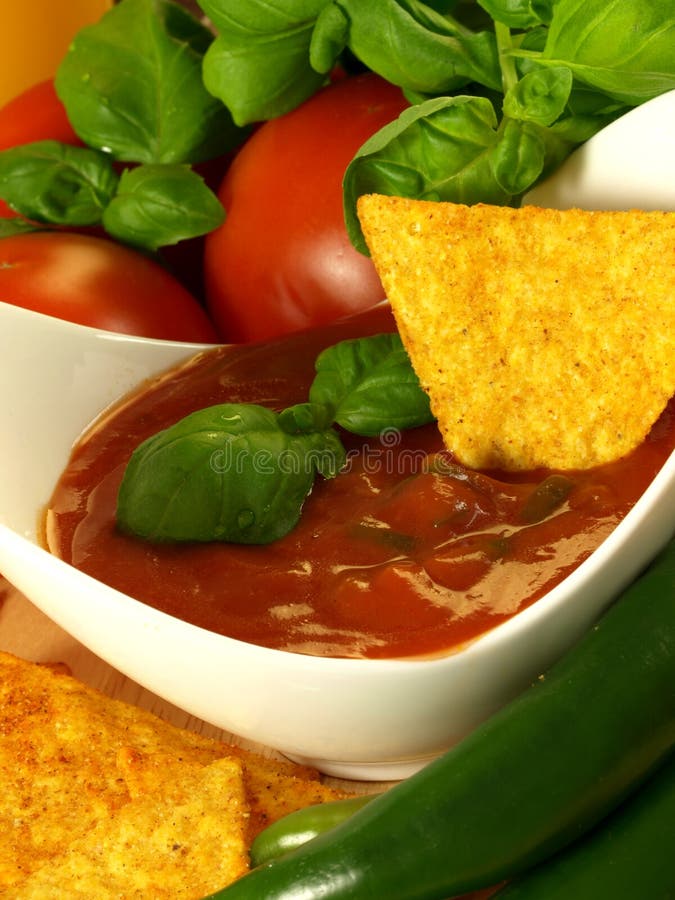 Molho delicioso da salsa imagem de stock. Imagem de partido - 23929997