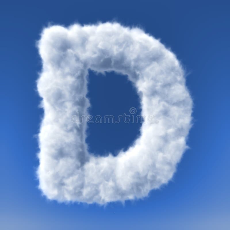 Moln i form av ett bokstav stock illustrationer. Illustration av tydlig ...
