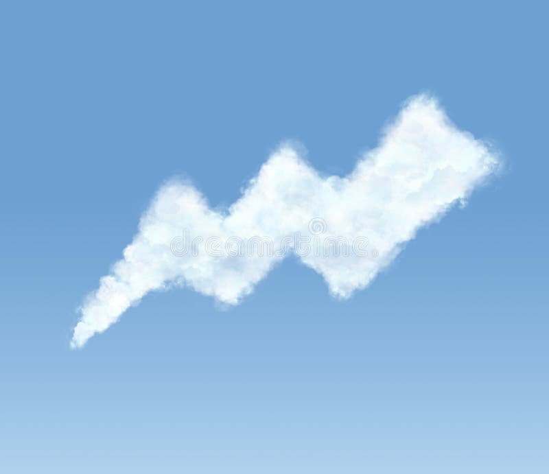 Moln I Form Av En Utropstecken Stock Illustrationer - Illustration av ...
