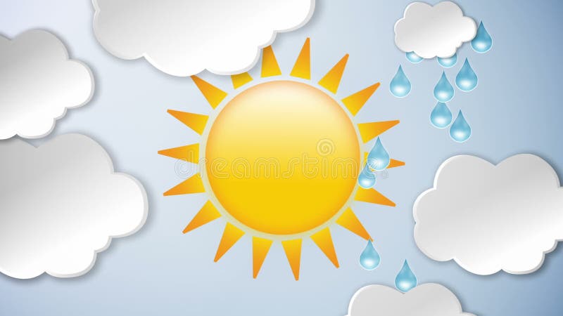 Moln och regn och sol stock video. Video av natur, vitt - 51111693