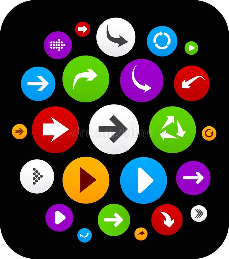 Rund pil 3d vektor illustrationer. Illustration av perspektiv - 13835406