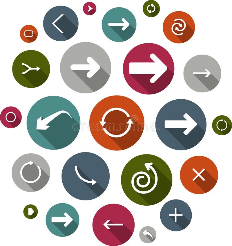 Rund pil 3d vektor illustrationer. Illustration av perspektiv - 13835406