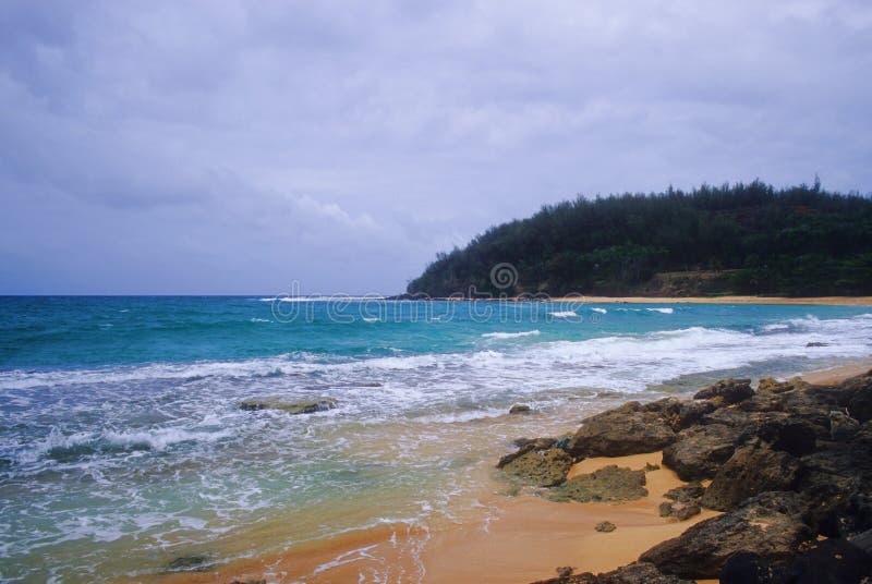 Moloa a Bay, Kauai stock image. Image of isolated, shoreline - 12611923