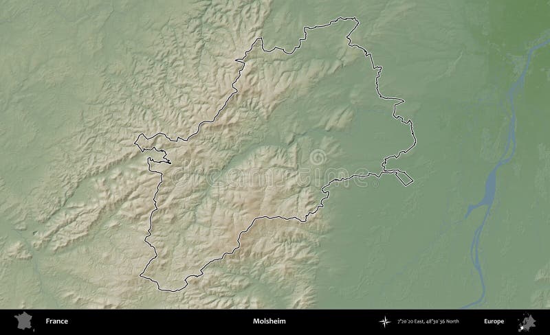 Molsheim Outlined, France. Physical Stock Illustration - Illustration ...