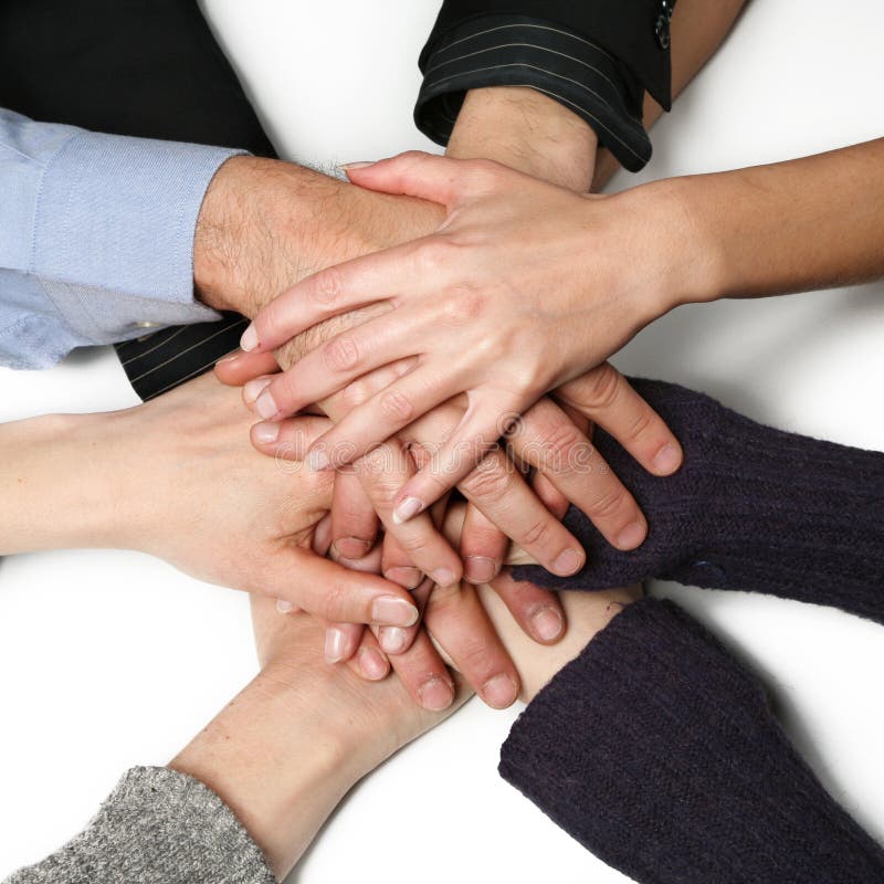 Mani unite insieme immagine stock. Immagine di sfondo - 7654891