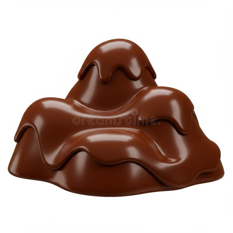 Molten Chocolate Hills Dessert Stock Illustration - Illustration of ...