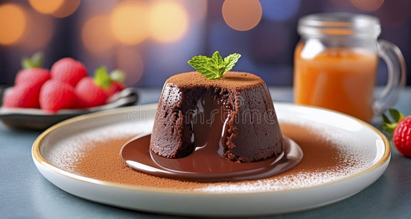 Molten Chocolate Lava Dream Stock Illustration - Illustration of molten ...